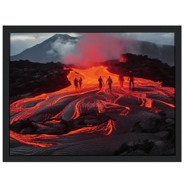 C04-GENYS Active Volcano Natural Scenery Volcano Eruption Magma Flow ...