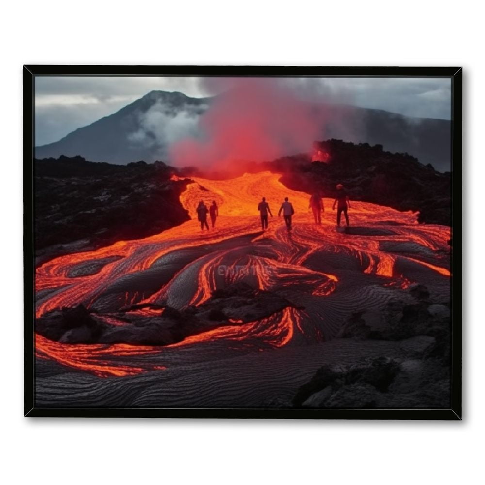 C04-GENYS Active Volcano Natural Scenery Volcano Eruption Magma Flow ...