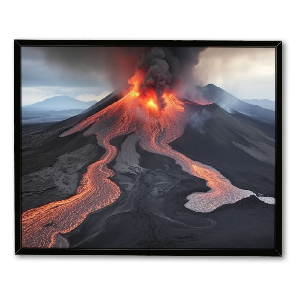 C04-GENYS Active Volcano Natural Scenery Volcano Eruption Magma Flow ...