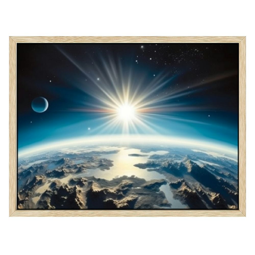 C04-GENYS Blue Universe Earth Pictures Paintings Canvas Wall Art Prints ...