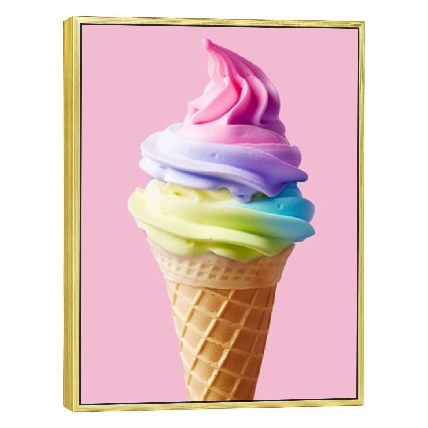 C04-GENYS Candy Poster Rainbow Ice Cream Cotton Candy Wall Art Decor ...
