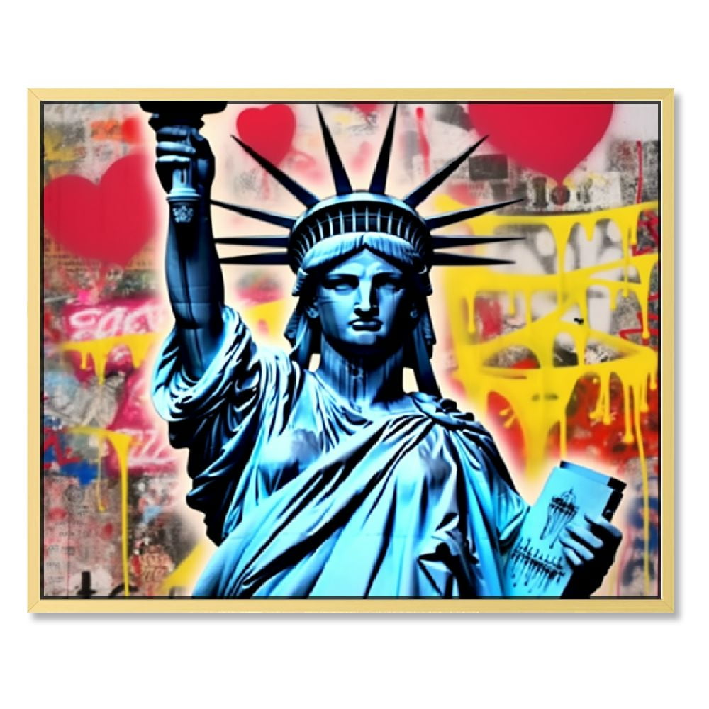 C04-GENYS Canvas Wall Art, Colorful Punk Rock Collage Canvas Wall Art ...