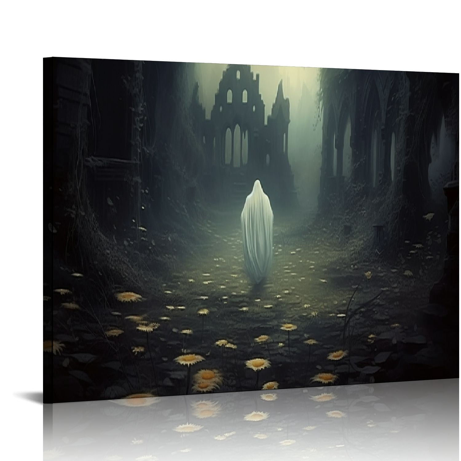 C04-GENYS Cute spooky print wall art, funny spooky deep forest ...