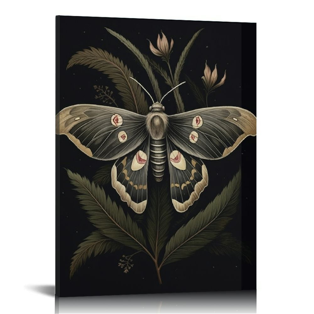 C04-GENYS Dark Academia Insect Moth Poster for Room Goblincore Vintage ...