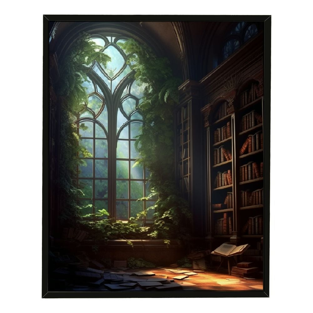 C04-GENYS Dark Academia Wall Art Vintage Gothic Posters Overgrown ...