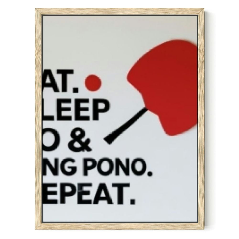 C04-GENYS Eat. Sleep. Ping Pong. Repeat. - Ping Pong Wall Art Decor ...
