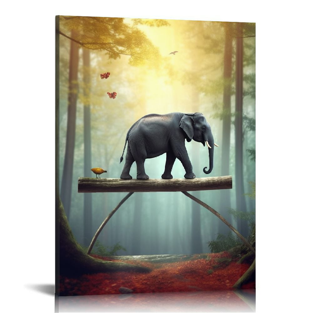 C04-GENYS Elephant Wall Art Mindset is Everything Motivation Office ...