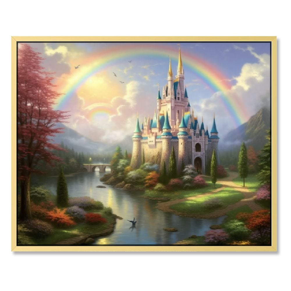 C04-GENYS Fairy Tale Princess Castle Canvas Art Poster And Wall Art ...
