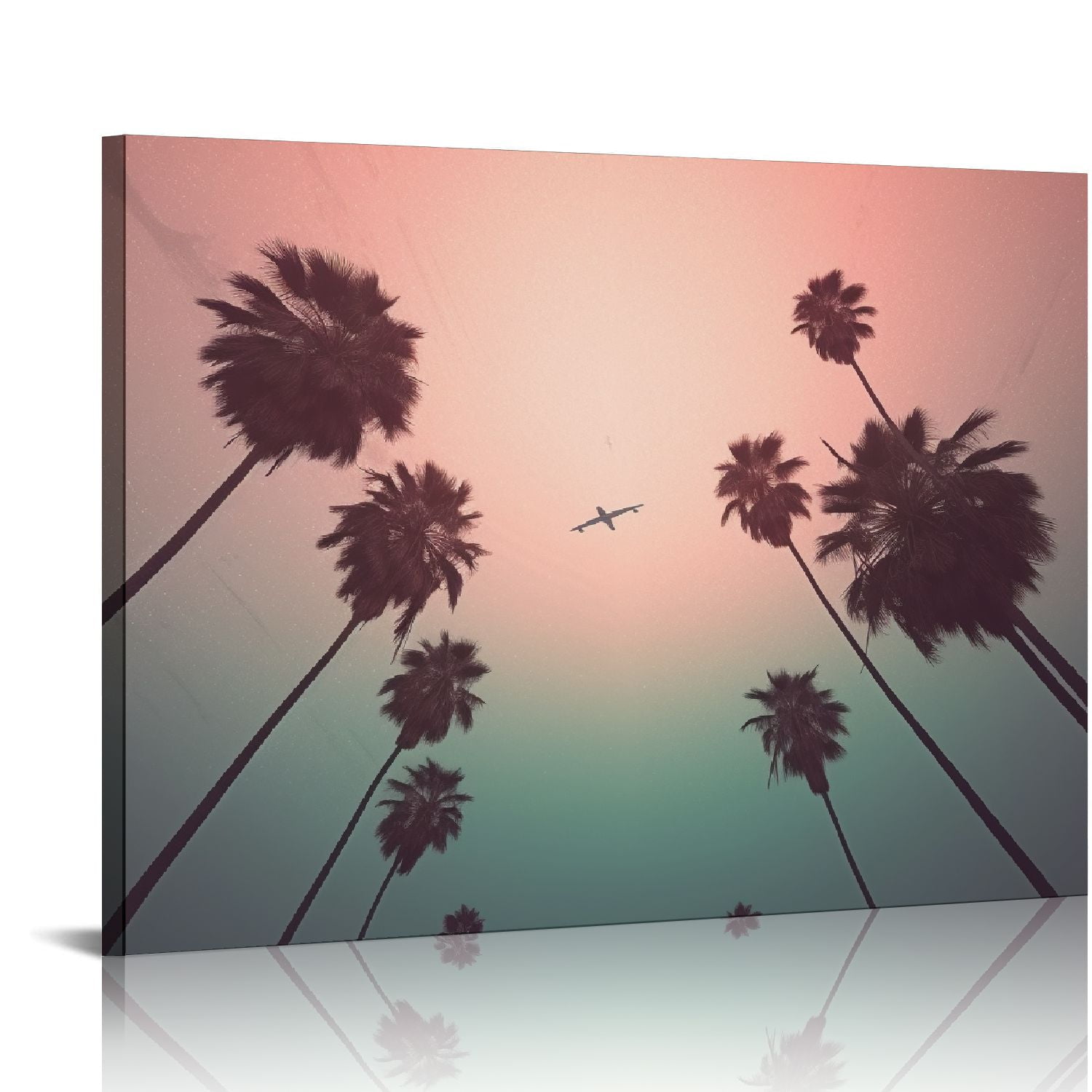 C04-GENYS Framed Canvas Print Wall Art Duotone Teal & Pink Los Angeles ... C04-GENYS Framed Canvas Print Wall Art Duotone Teal & Pink Los Angeles ...