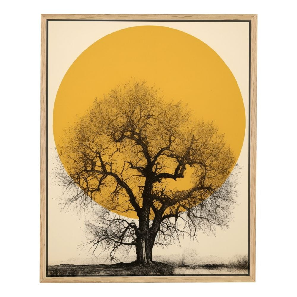 C04-GENYS Framed Canvas Print Wall Art Tree with Branches Under Shining ... C04-GENYS Framed Canvas Print Wall Art Tree with Branches Under Shining ...