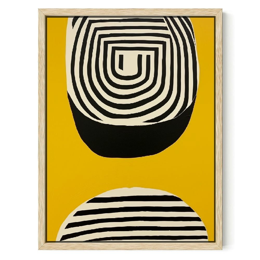 C04-GENYS Framed Canvas Print Wall Art Yellow Color Block & Fingerprint ... C04-GENYS Framed Canvas Print Wall Art Yellow Color Block & Fingerprint ...