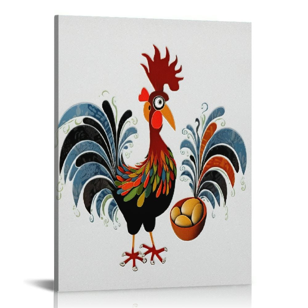 C04-GENYS 'Free Range Chicken' by Chuck Wimmer, Canvas Wall Art ...