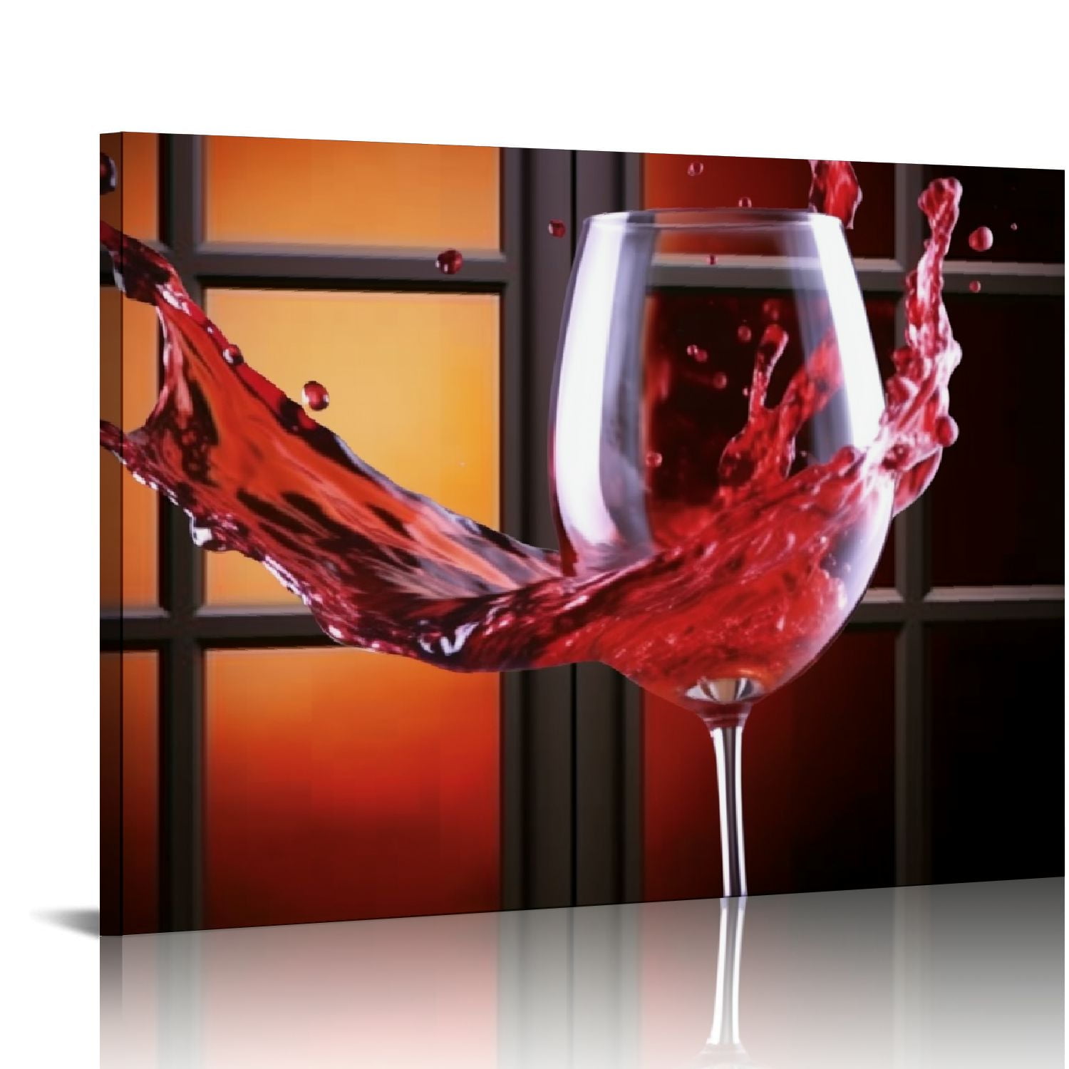 C04-GENYS Freeze motion of pouring red wine into goblet Window Frame ...