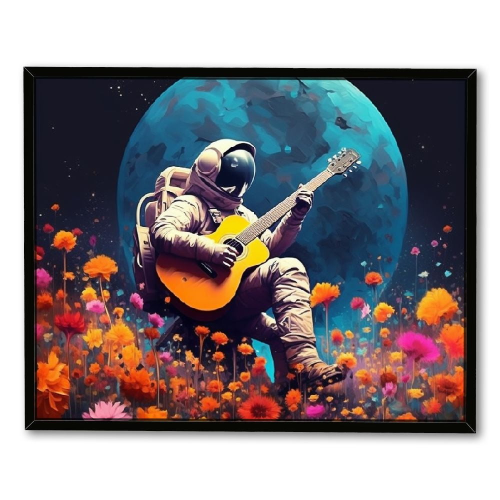C04-GENYS Graffiti Astronaut Wall Art Banksy Outer Space Universe ...