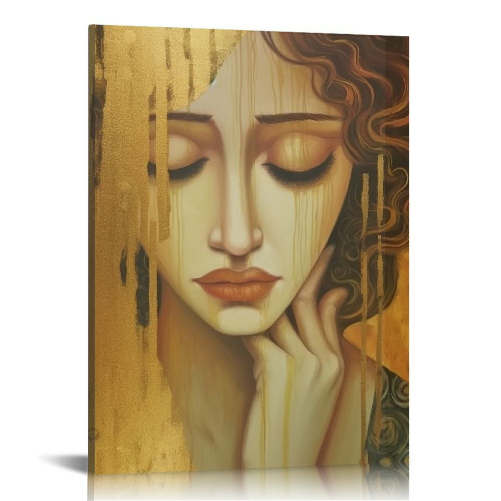C04-GENYS Gustav Klimt Art Poster Freya Golden Tears Poster Decorative ...
