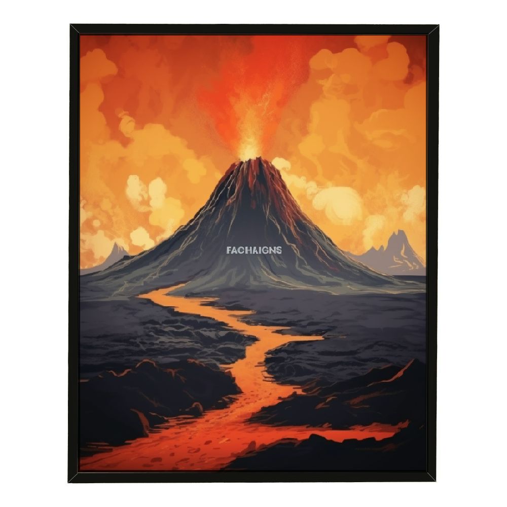 C04-GENYS Hawaii Volcanoes National Park Vintage Travel Poster Volcano ...