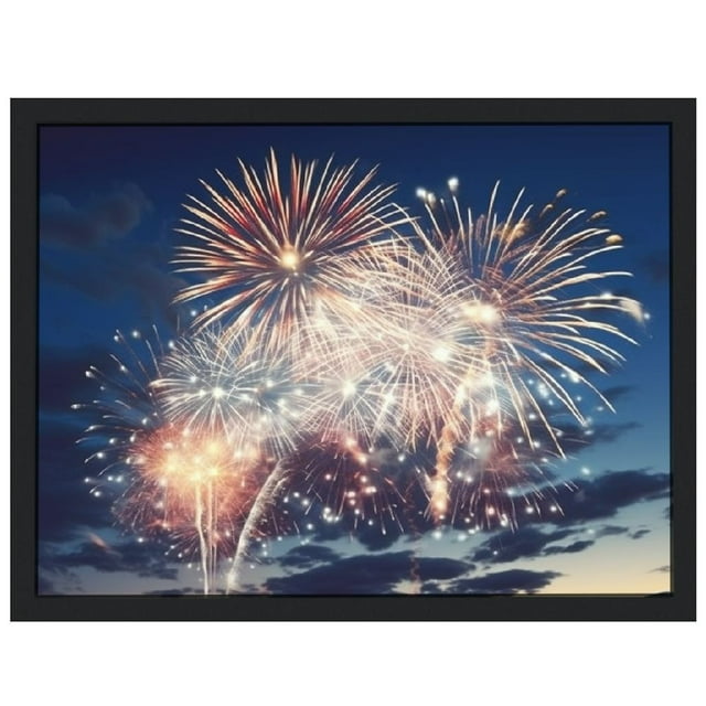 C04-GENYS Large Wooden Framed Canvas Wall Art Firework Display Canvas Prints Painting Artwork ...