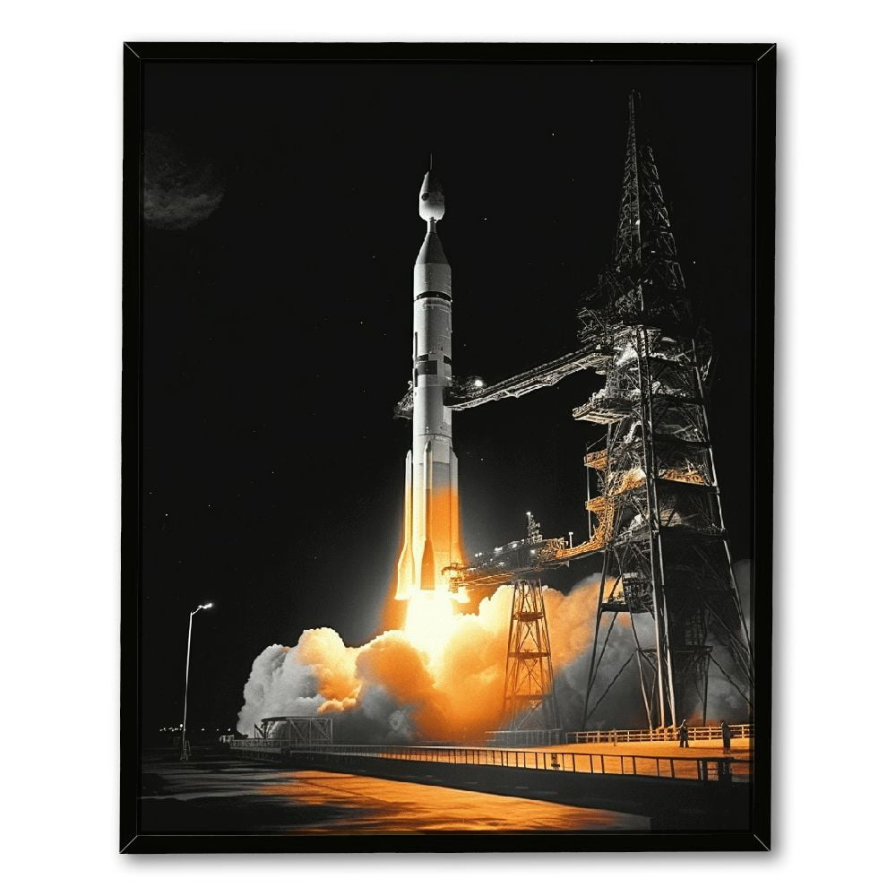 C04-GENYS NASA Pioneer 1 Spacecraft USA Launch Canvas Art Print Wall ...