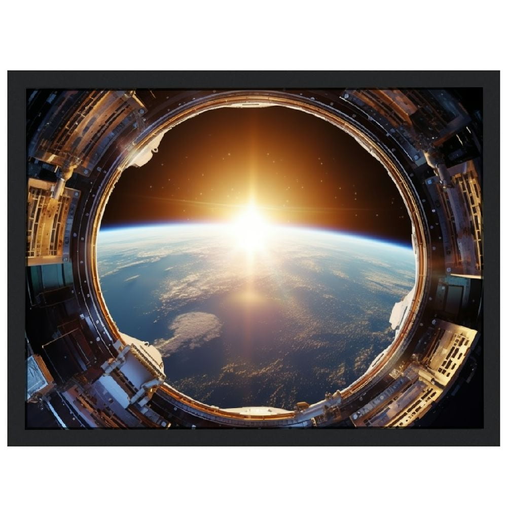C04-GENYS Outer Space Wall Art Space Station Picture Prints Spacecraft ...