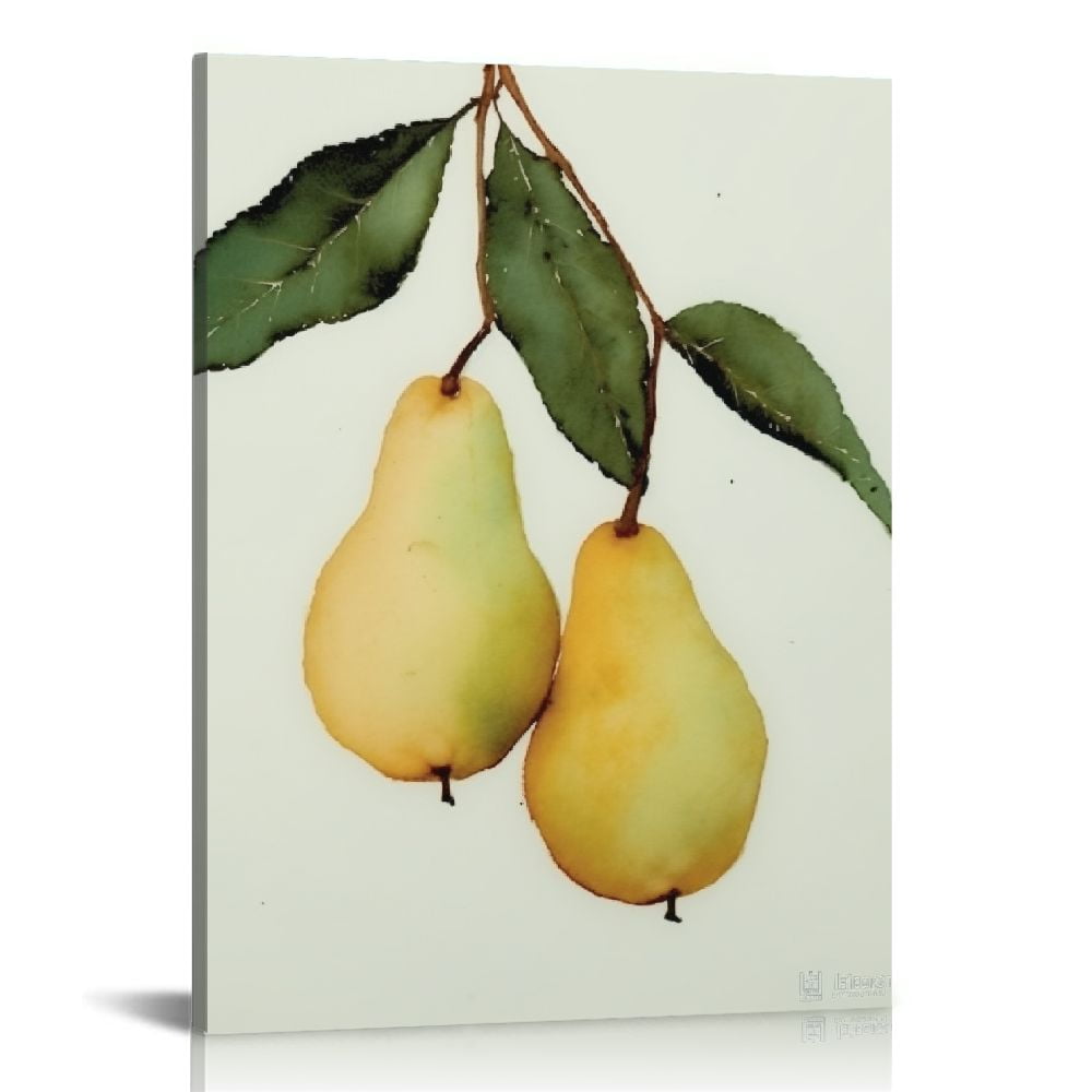 C04-GENYS Pears Watercolor Painting Pear Tree Print Kitchen Wall Art Farmhouse Wall Decor ...