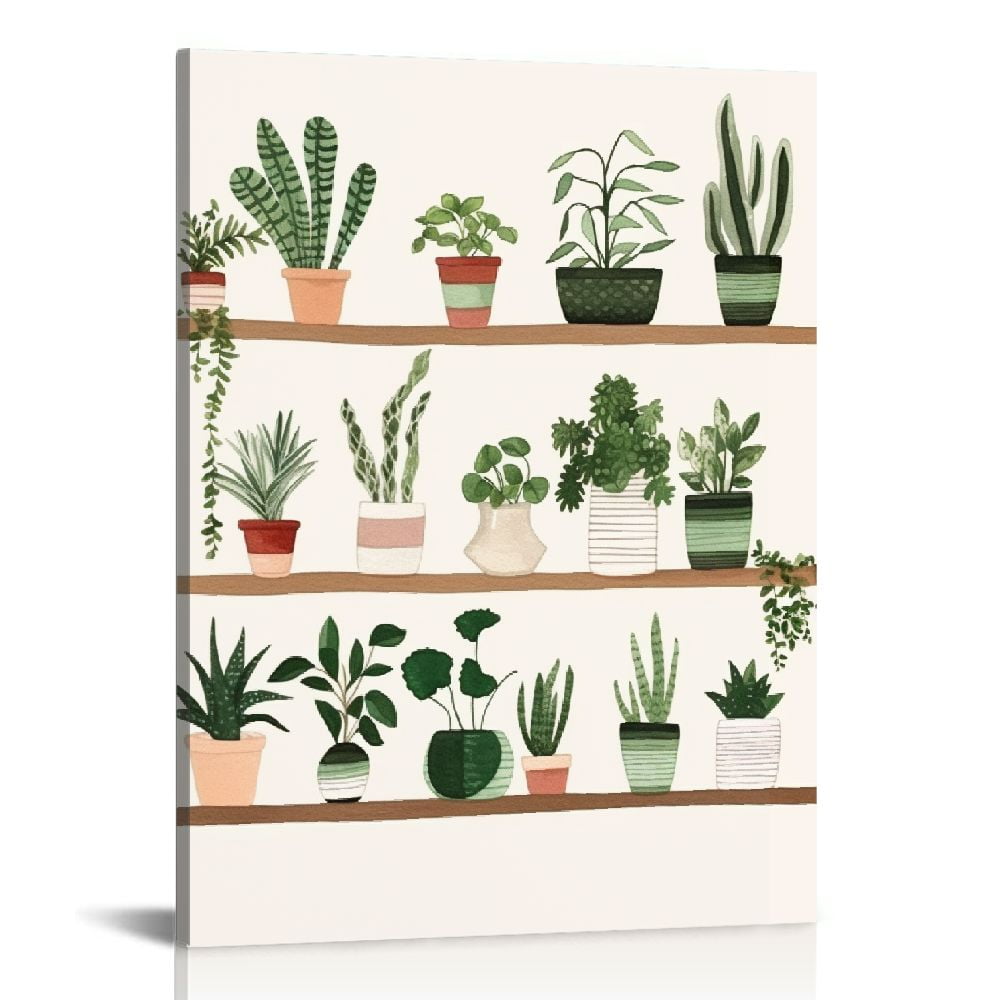 C04-GENYS Plant Pictures Wall Art Succulent Art Wall Decor Plant Prints ...