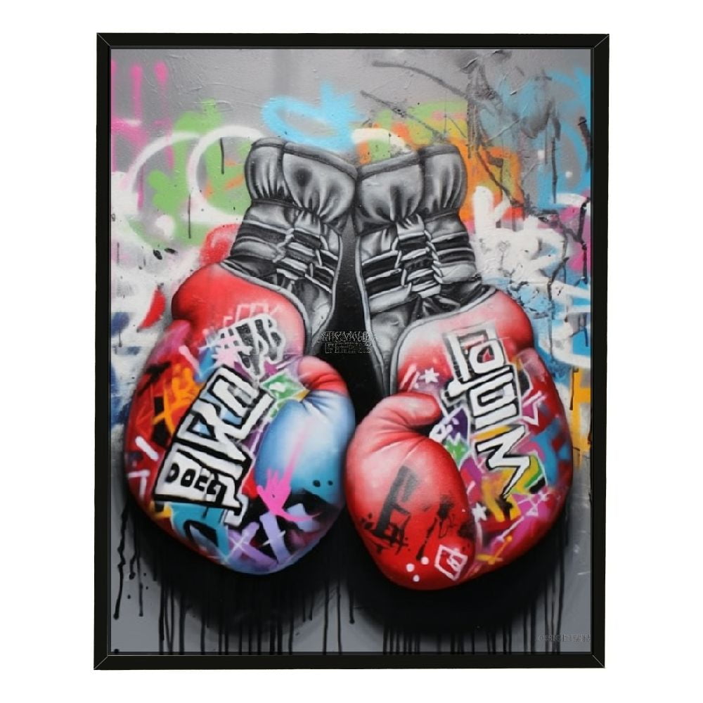 C04-GENYS Posters Boxing Gloves Graffiti Poster Colorful Street Wall ...