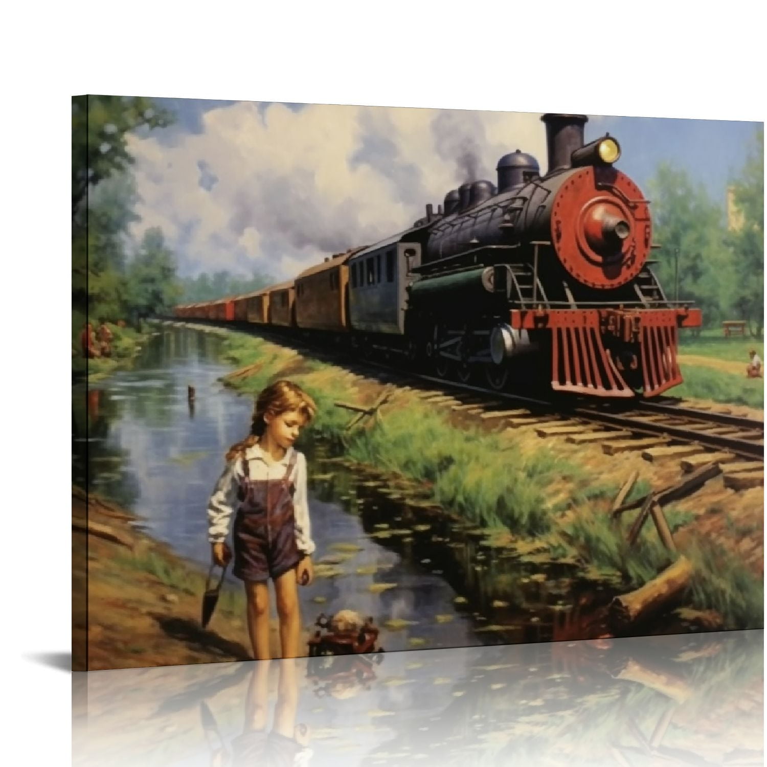 C04-GENYS Primitive Train | Rustic Locomotive Steam Engine Collectible ...