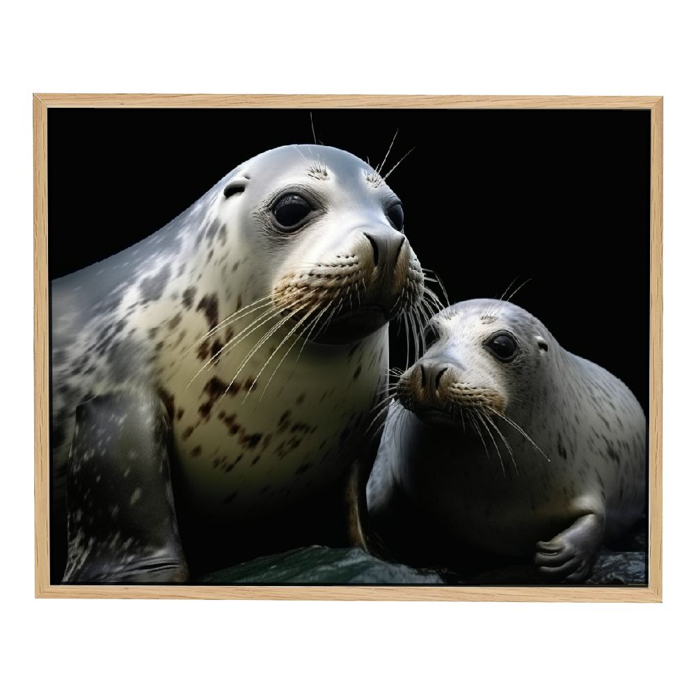 C04-GENYS Seal Pictures Wall Decor Canvas Wall Art For Living Room ...
