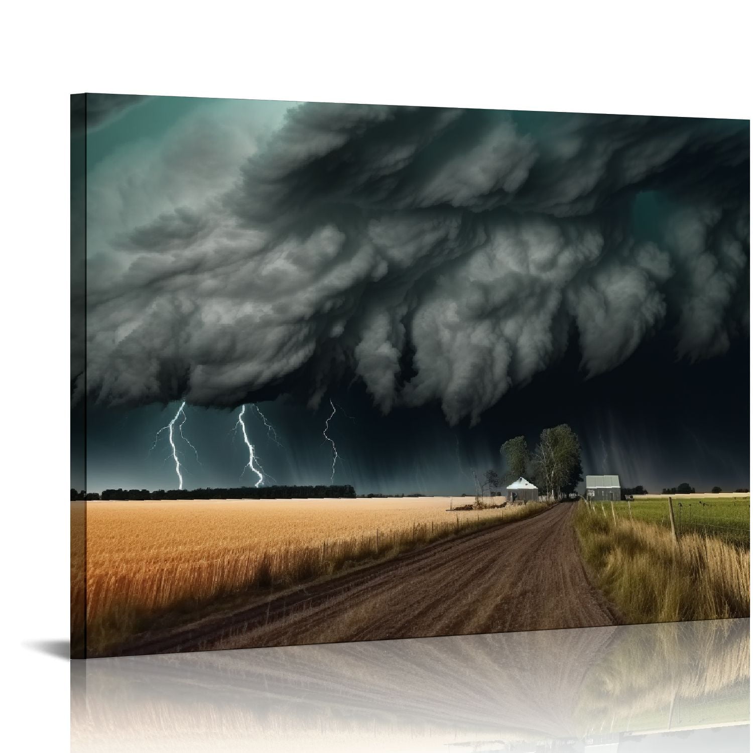 C04-GENYS Tornado Lightning Category Field Severe Weather Poster Canvas ...