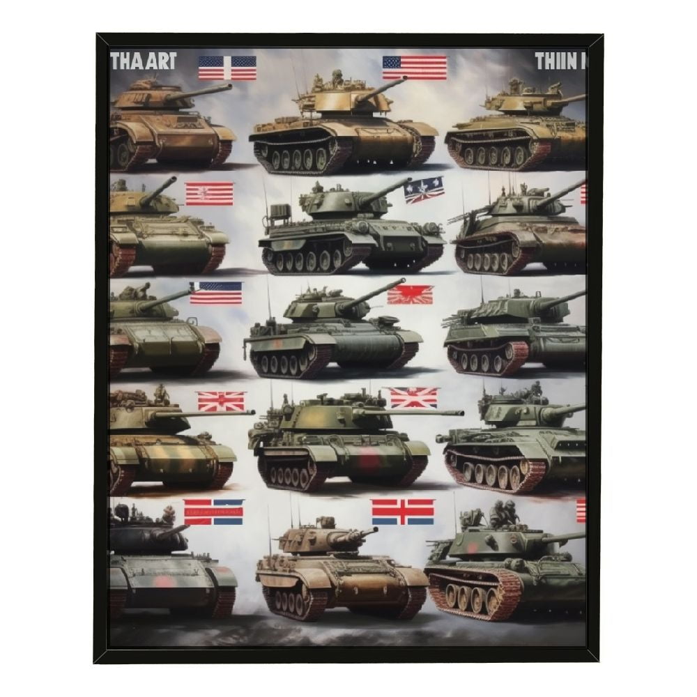 C04-GENYS Vintage Posters World War II Tanks Collection Poster Wall ...