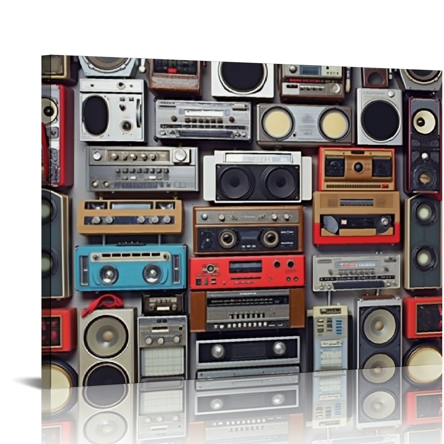 C04-GENYS Vintage Radio Art Vintage Boombox of The 80s, Vintage Retro ...