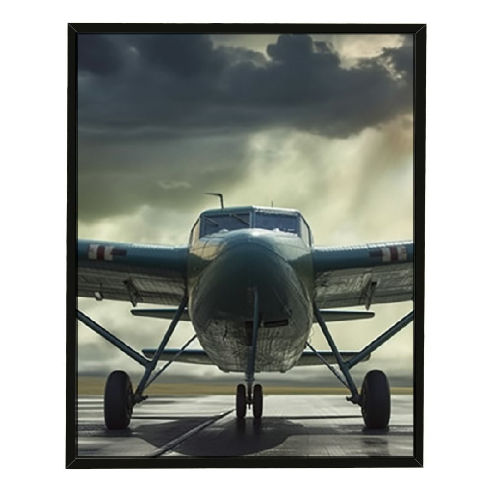 C04-GENYS Wall Art Vintage Airplane Wall Art Retro Plane Propeller Wall ...