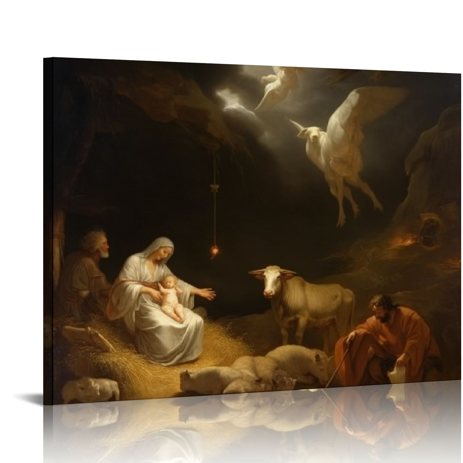 C04-GENYS Wall Decor Christ Birth Backdrop Father Shepherd Jesus ...