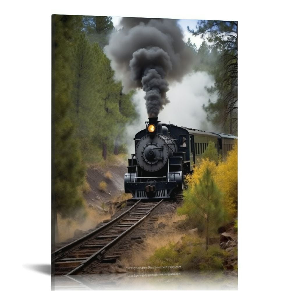 C04-GENYS art wall decor Landscape Train Tracks Poster Decorative ...
