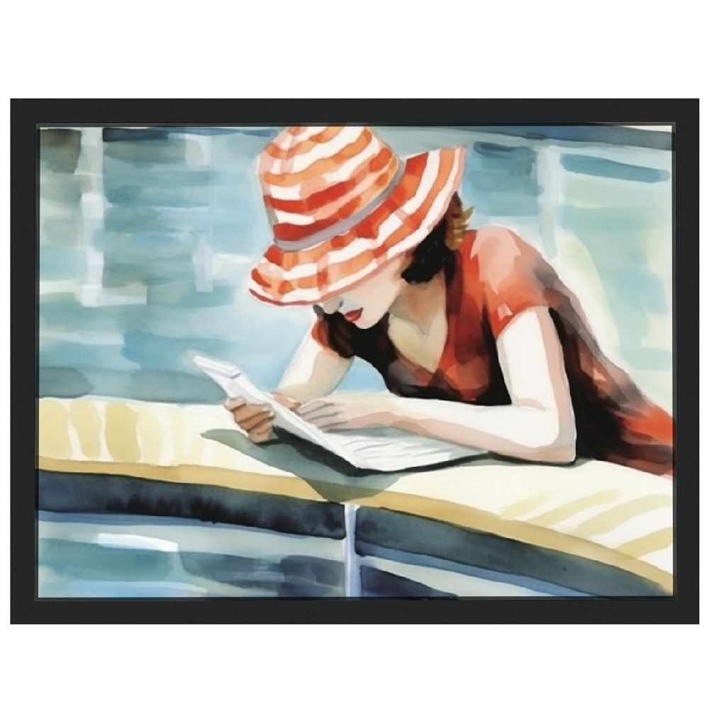 C04-GENYS ocean art,Canvas Wall Decor,Swimming pool print,Watercolour ...