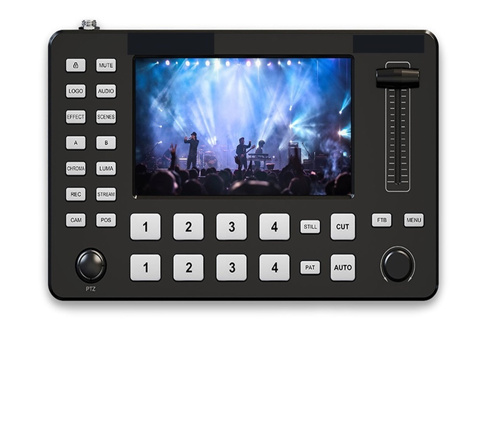 C1 5 Inch 4 Channel Video Switcher Full HD Screen Live Switcher Push ...