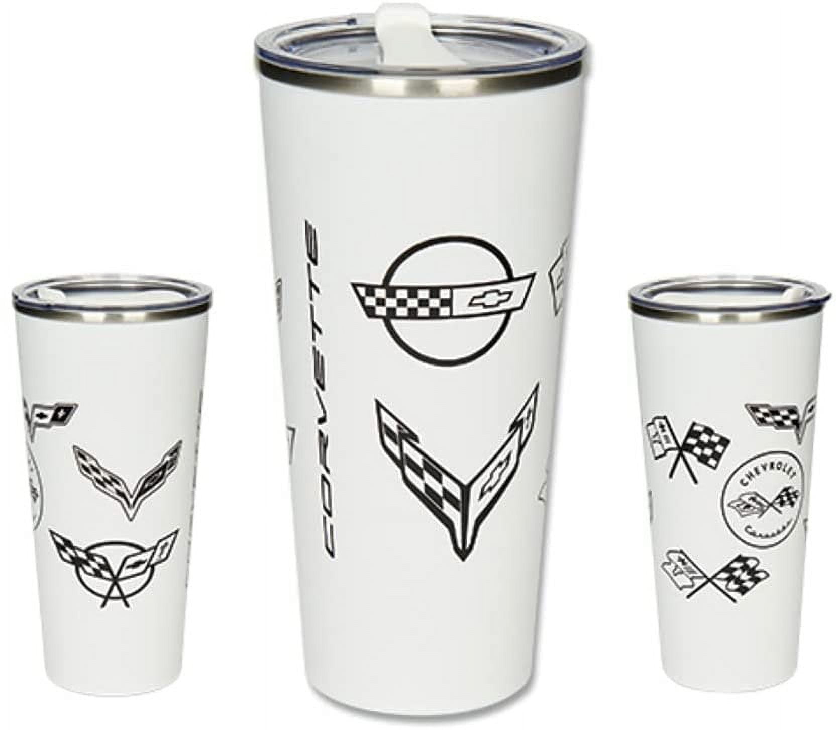 C1-C8 Corvette Generations Stainless Steel Tumbler Mug - White ...