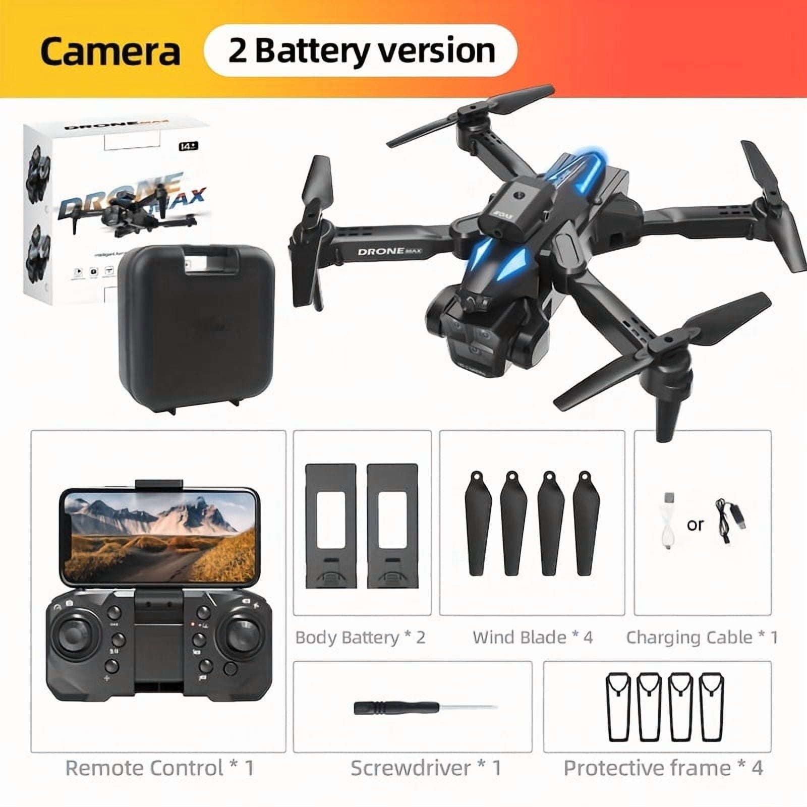 C10 Drone FPV With HD Dual Cameras, 360° Infrared Obstacle Avoidance, Remote Control Aircraft ...
