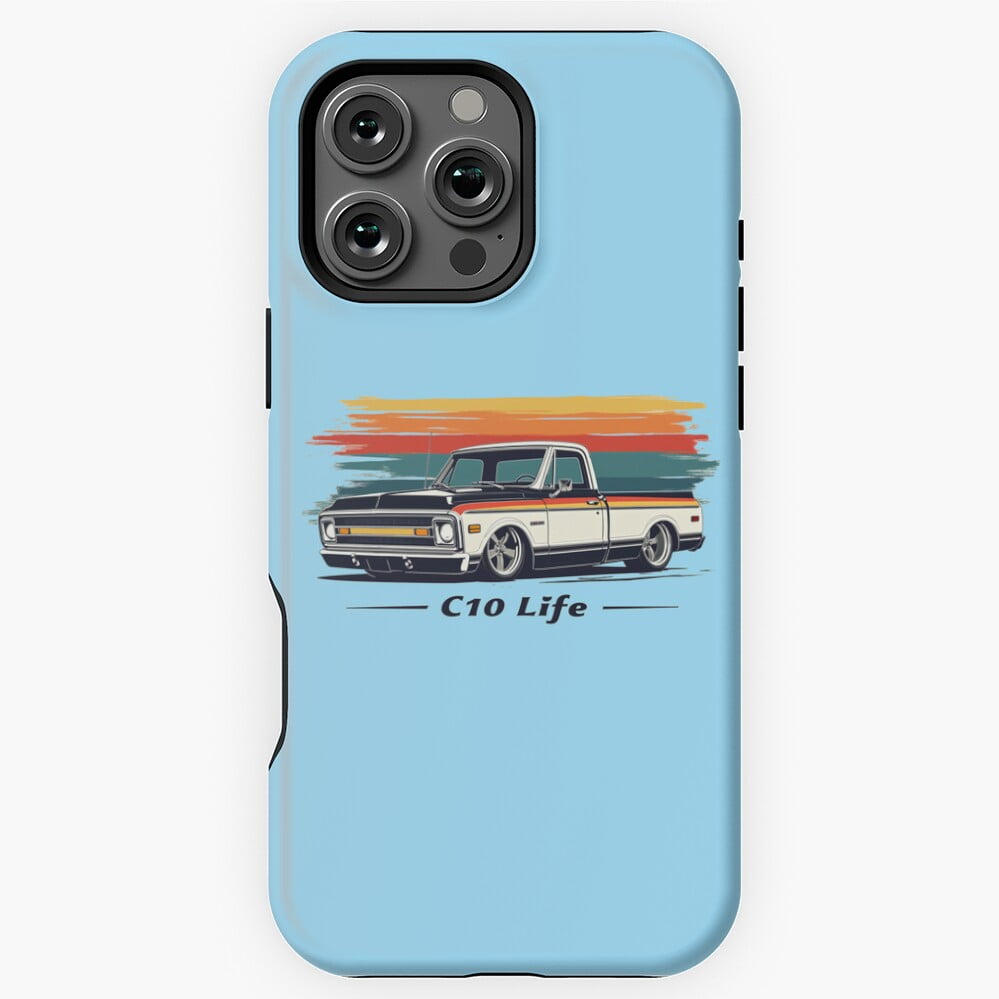 C10 Life Retro Chevy Truck Art Fan Phone Case for iPhone 16 15 14 13 12 ...