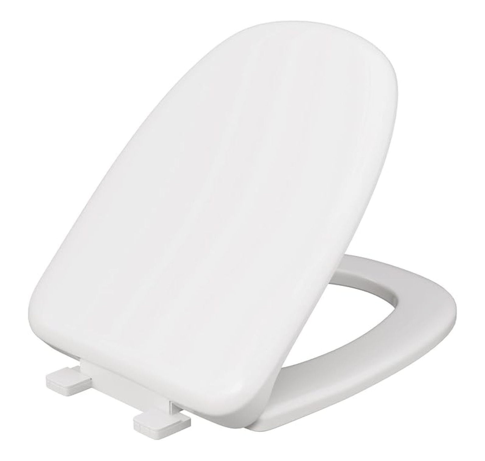 C1050S00 White Deluxe Plastic Toilet Seat, Square Closed Front with ...