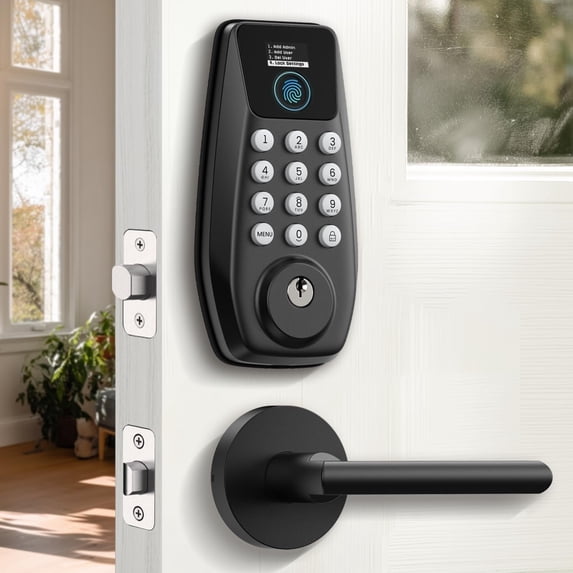 C110 Fingerprint Keyless Entry Door Locks, Front Door Lock Deadbolt ...