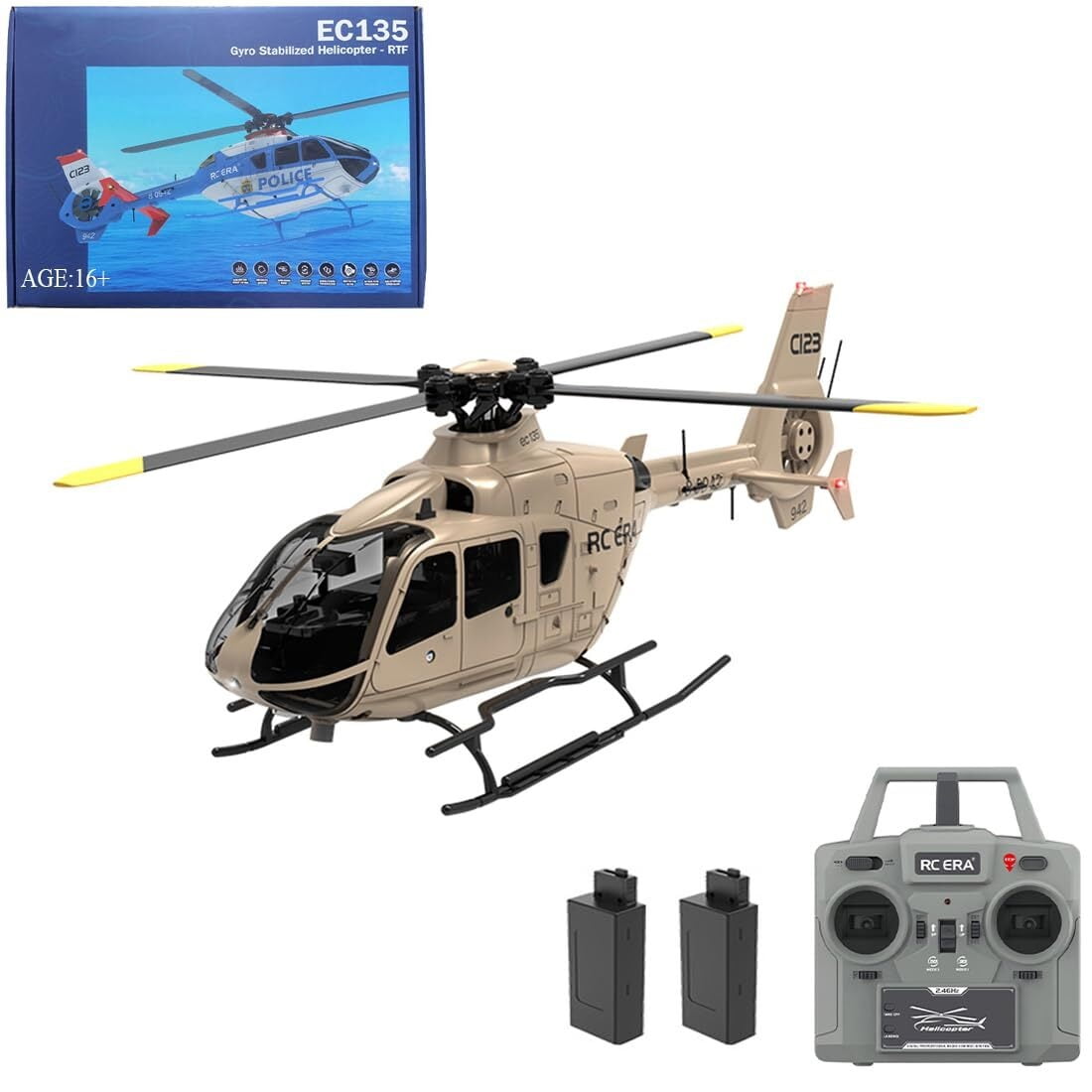 C123 RC Helicopter, 1:36 6CH EC135 Remote Control Helicopter for Adults ...