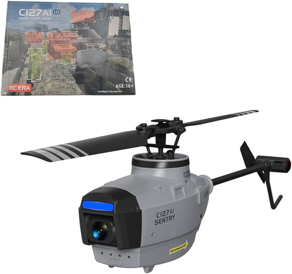 C127AI Scout Drone RC Helicopter with 1080P Camera, 4CH Remote Control ...