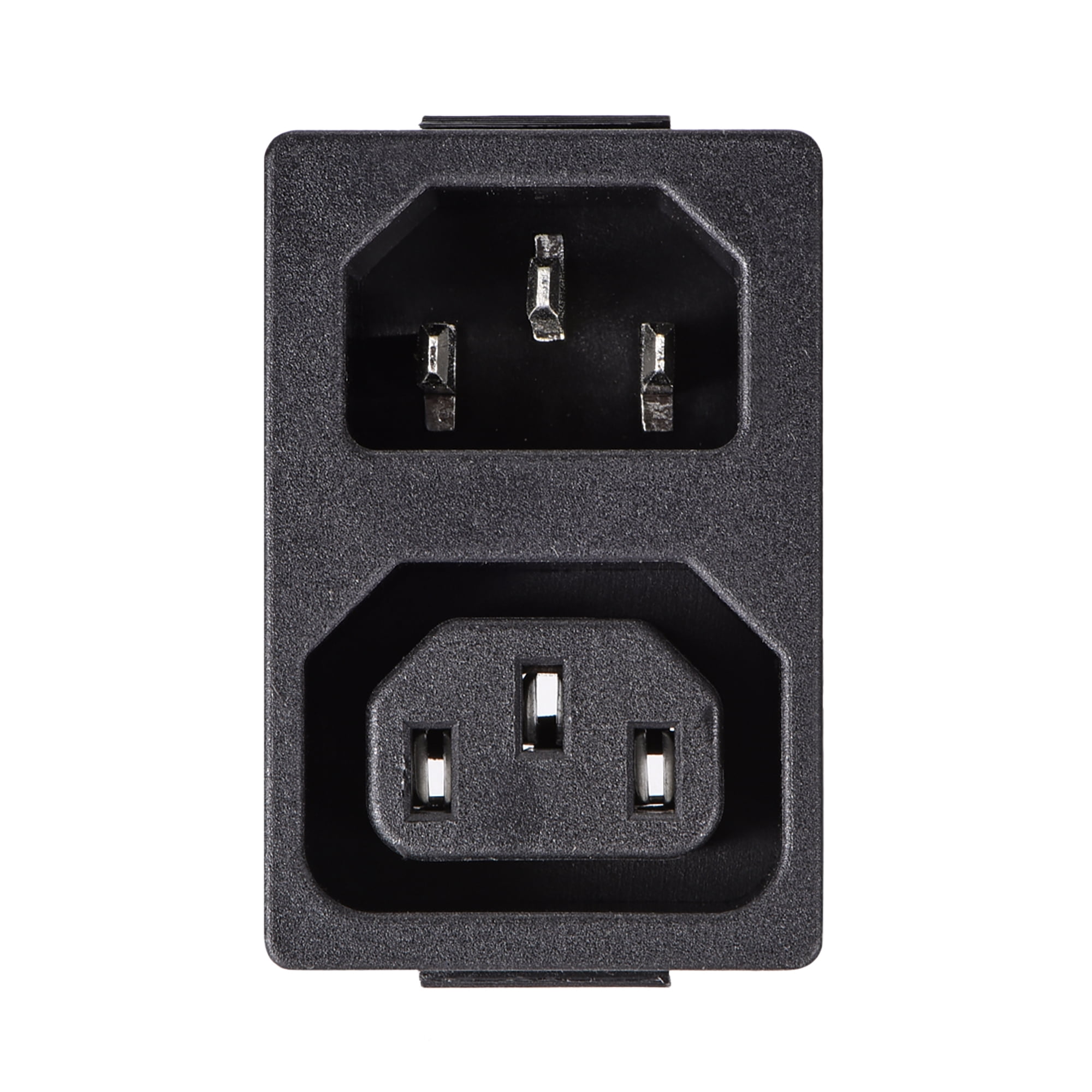 C13 C14 Panel Mount Plug Adapter AC 250V 10A 3 Pins IEC Male Inlet ...