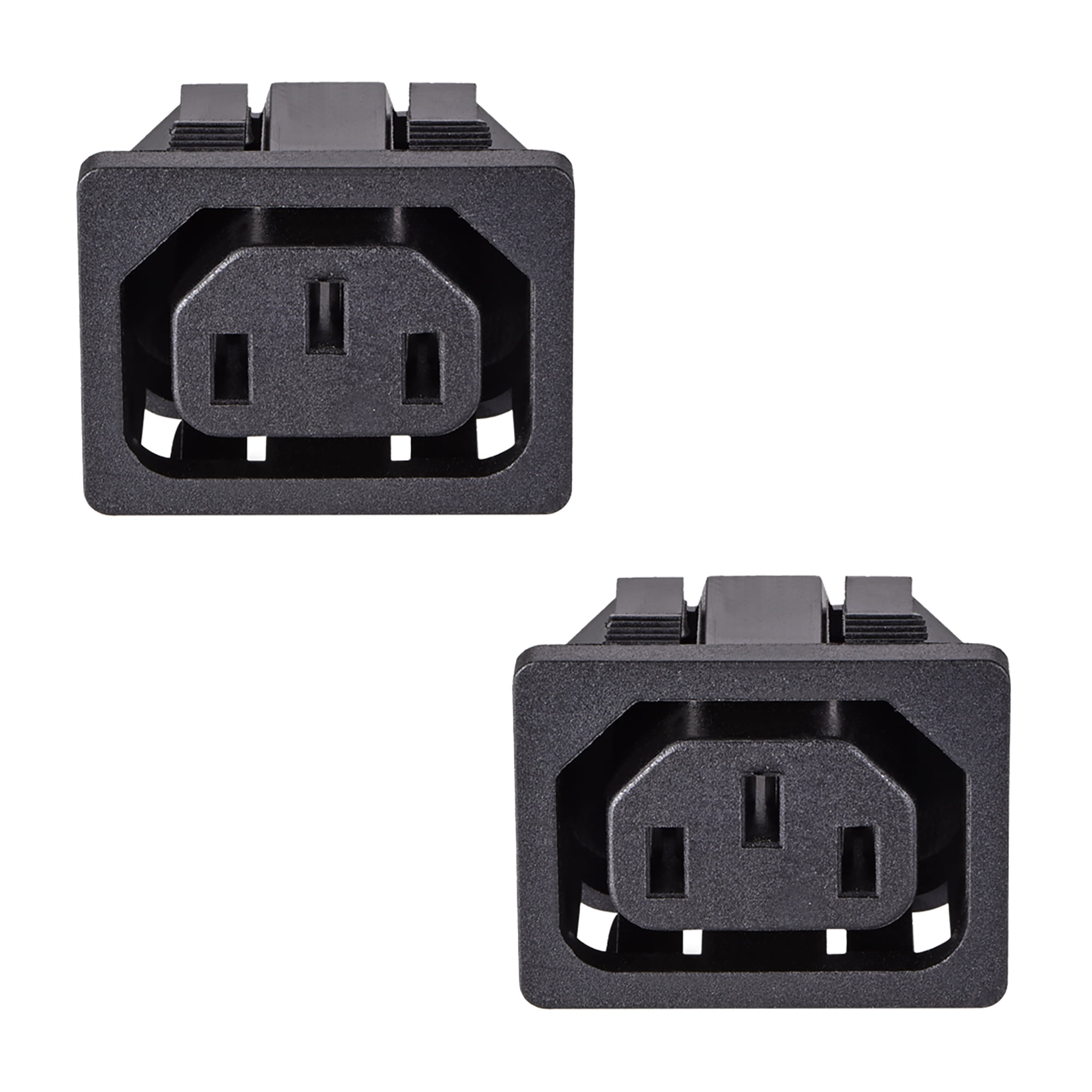C13 Panel Mount Plug Adapter 250V AC 10A 3 Pins IEC Inlet Module Plug ...