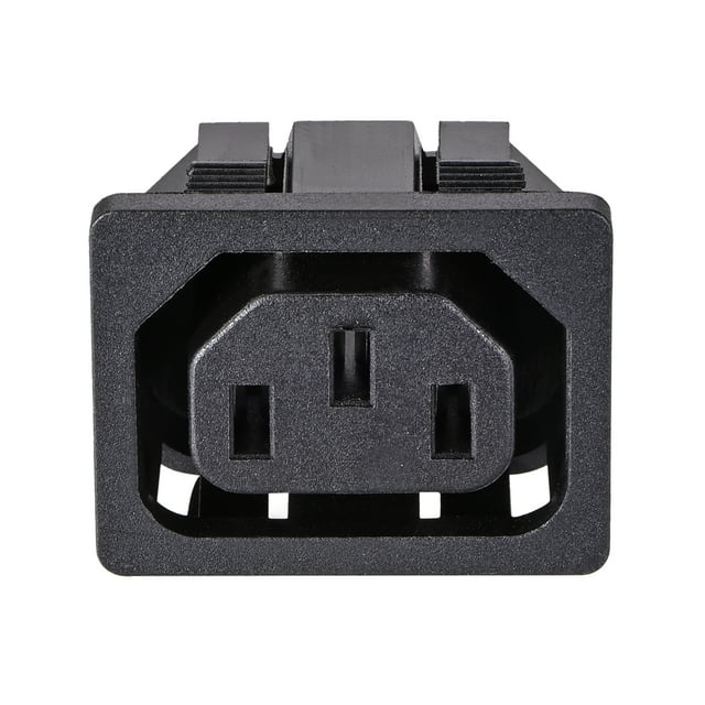 C13 Panel Mount Plug Adapter 250V AC 10A 3 Pins IEC Inlet Module Plug ...