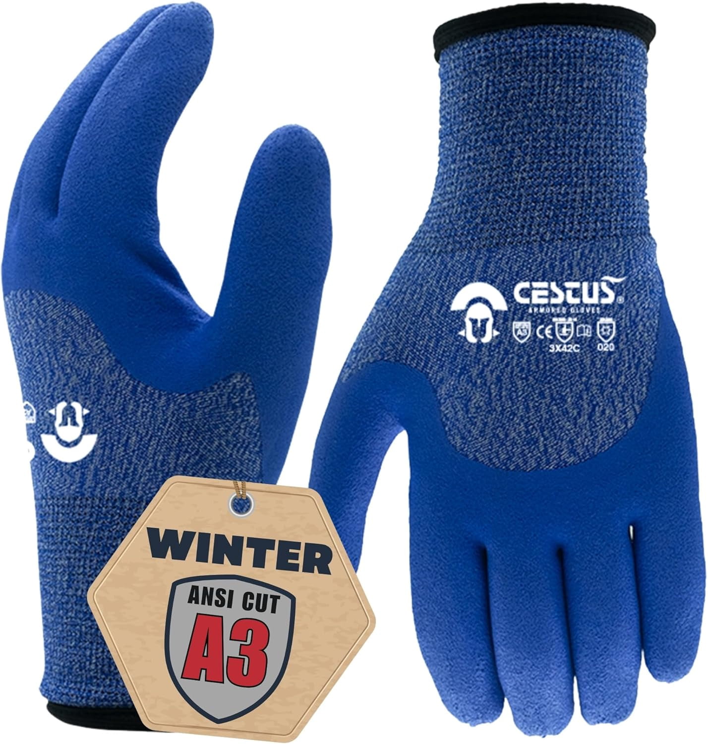 C13, Winter Work Gloves, ANSI A3 Cut-Resistant, Insulated and Warm for ...