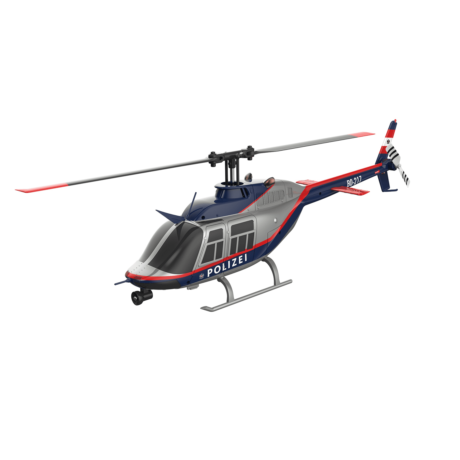 C138 Bell 206 RC Helicopter, 1:33 Scale Single-Rotor Flybarless Remote ...