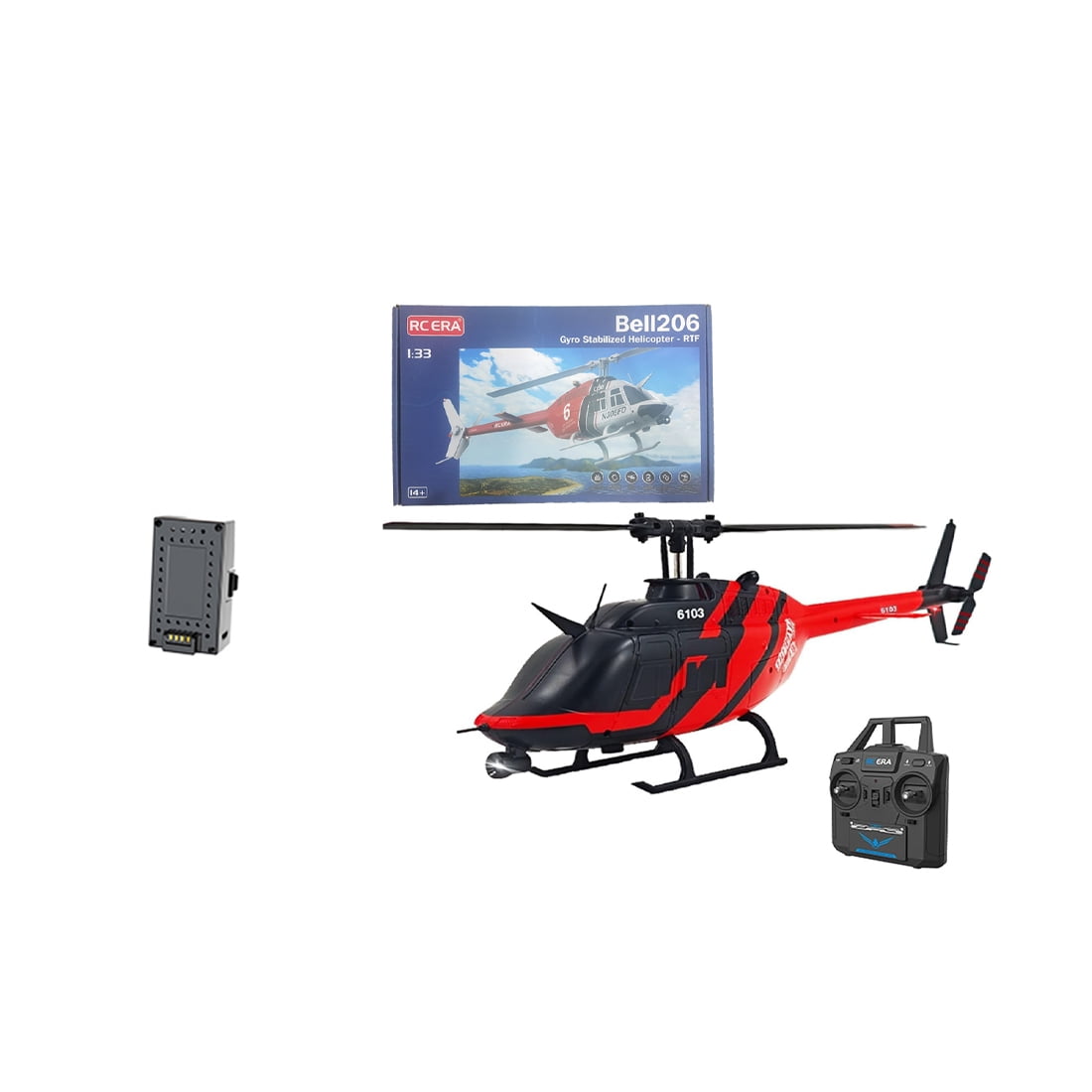 C138 RC Helicopter for Adults, RC ERA BELL 206 1/30 Scale Bell 206 2.4G ...