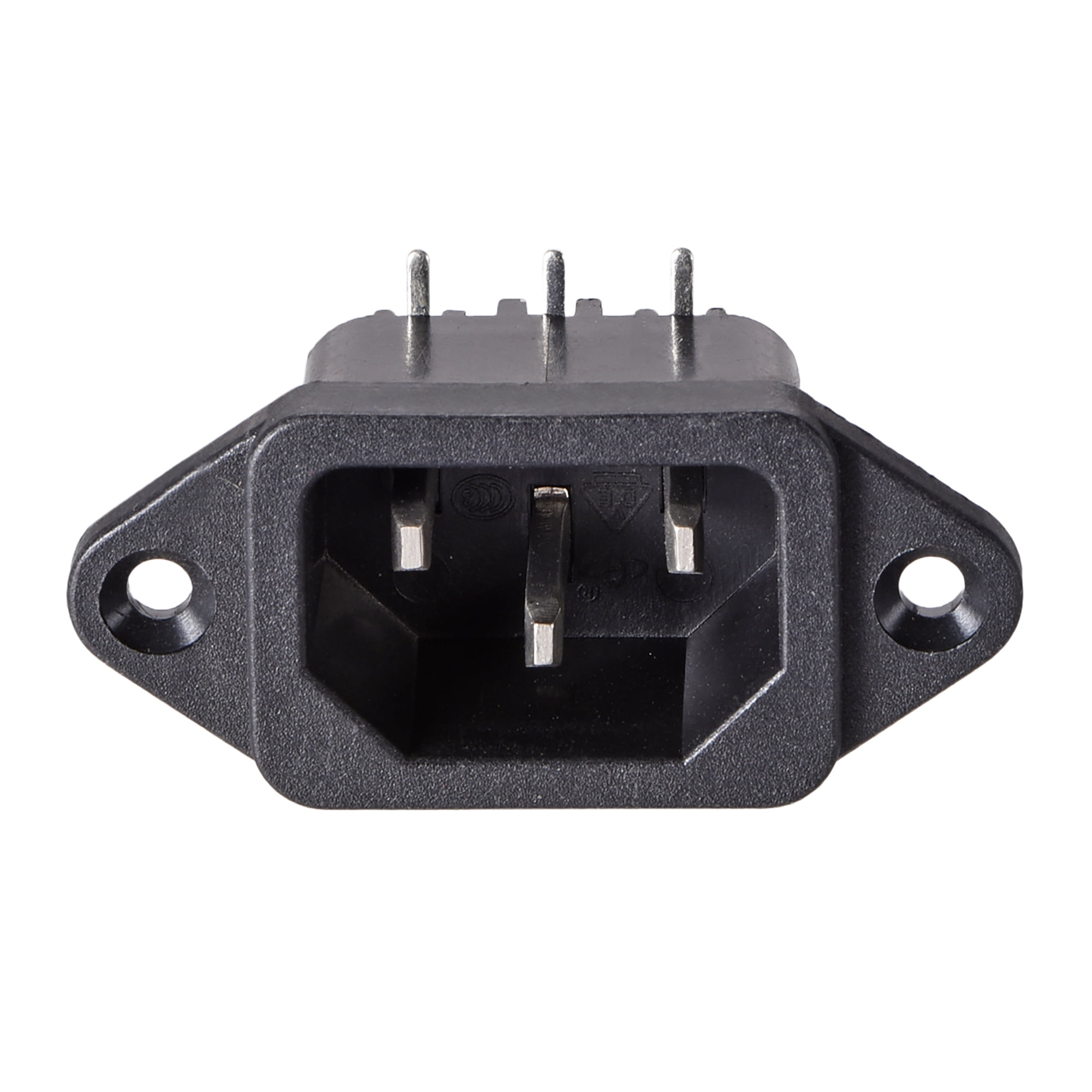 C14 Panel Mount Plug Adapter AC 250V 10A/15A 3Pins IEC Inlet Module ...